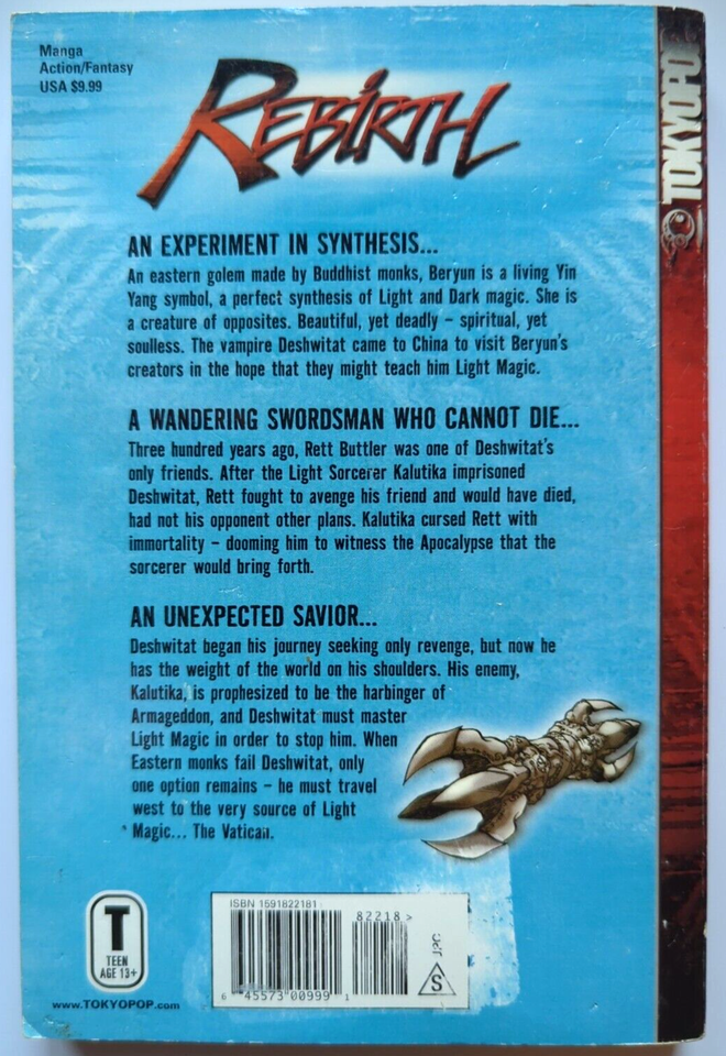 Rebirth Vol 1, 2, 3 Manga Lot, 1st Prints 2003, Woo, Tokyopop, OOP | eBay