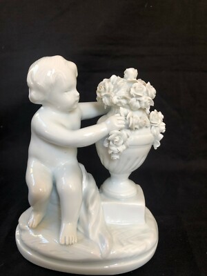 Antique porcelain figurine E. Samsung Paris . Signed + EDME SAMSON MARK ...