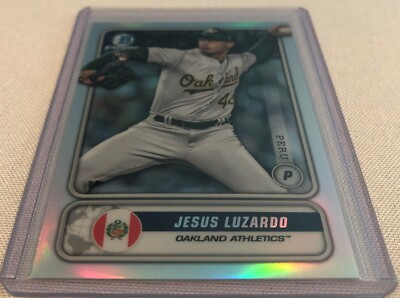 2020 Bowman Chrome Baseball Jesus Luzardo Oakland Athletics Refractor ...