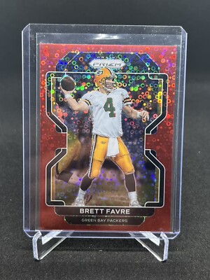 🔥2021 Panini Prizm Brett Farvre Red Foil Refractor Parallel 06/50 #144 ...