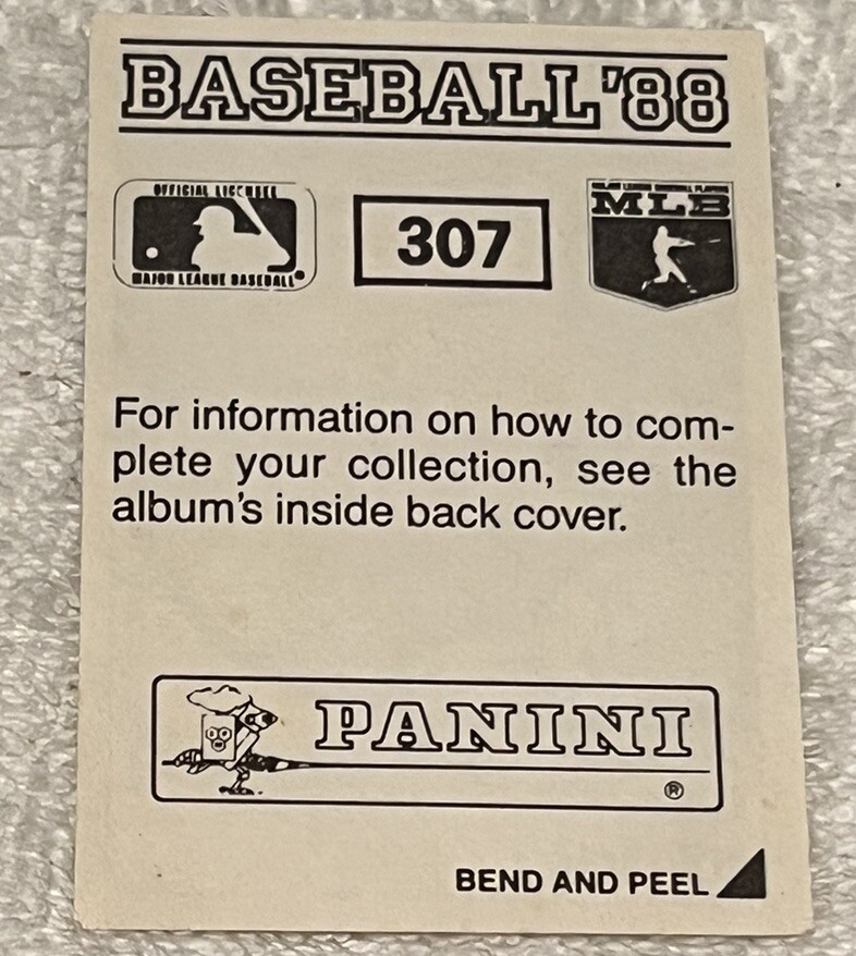 1988 Panini MLB Baseball Sticker Mike Scioscia Los Angeles Dodgers #307 ...