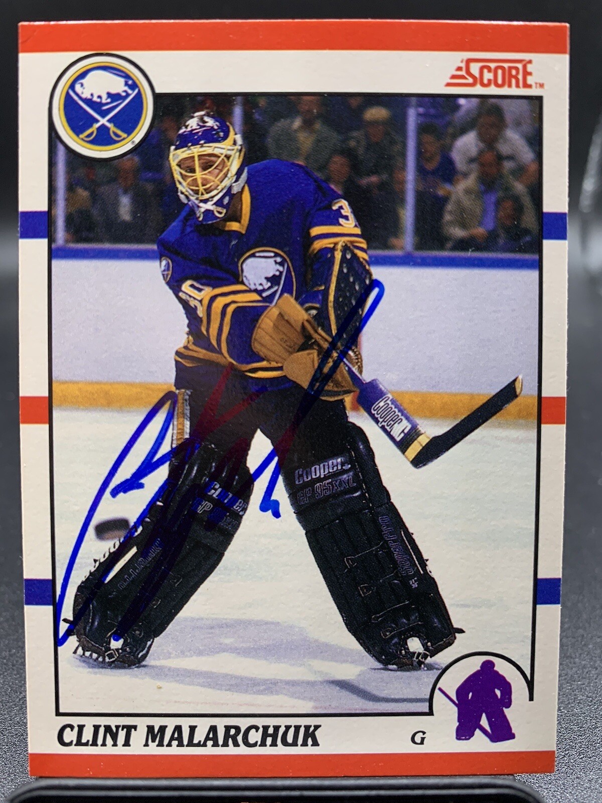 1990-91 SCORE CLINT MALARCHUK #289 SIGNED AUTOGRAPH BUFFALO SABRES | eBay
