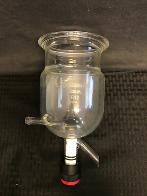 Chemglass Glass 500mL Jacketed Cylindrical Reaction Vessel 100mm Schott ...