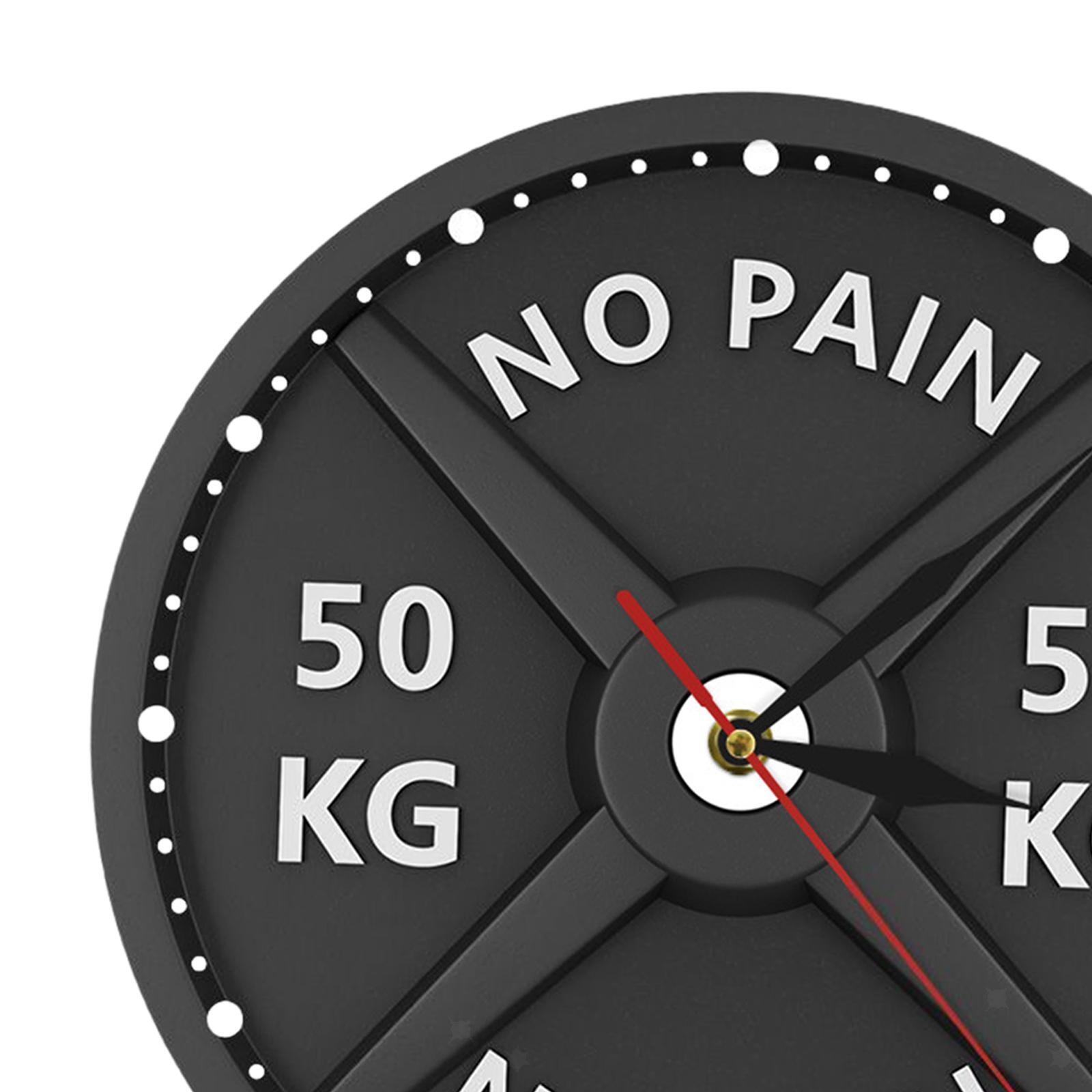 Barbell Wall Clock 12 inch Modern Watch for Home Gym Weight Lifting ...