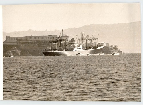 SS President Jackson Launched SAN FRANCISCO Past ALCATRAZ 1955 Press ...