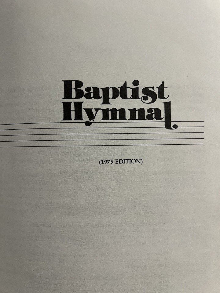 VINTAGE Baptist HYMNAL 1975 Edition Hardcover Christian Church Song ...