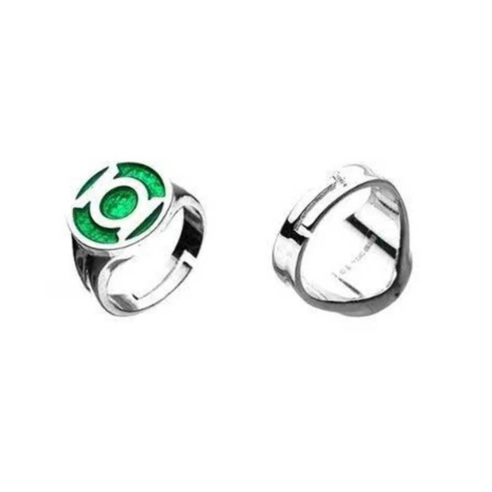 Men Rings DC C-omics Green Lantern Power Cosplay Rings - Set of 9 Rings ...