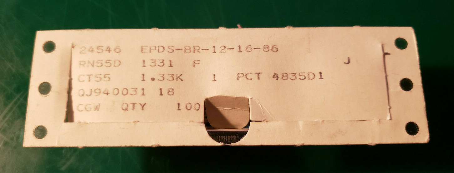 CGW ABRASIVES RN55D-FJ 1% 1/8watt Mill Spec Precision resistors, You ...