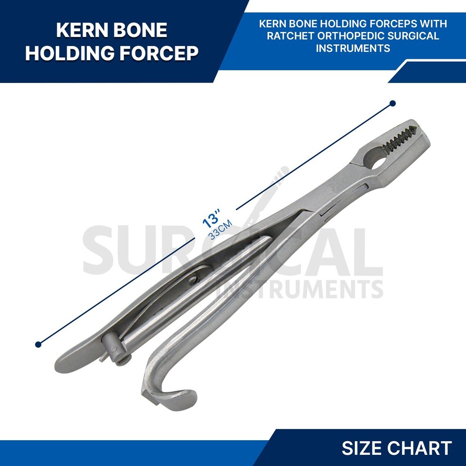 KERN Bone Holding Forceps 13" with Ratchet - Orthopedic Surgical German ...
