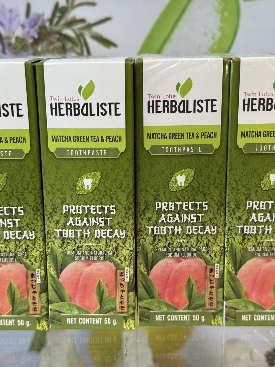 Herbaliste Matcha Green Tea & Peach Toothpaste TWIN LOTUS Herbal Oral ...