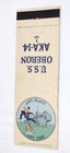 USS Oberon AKA 14 Ship 20 Strike Matchbook Cover | eBay