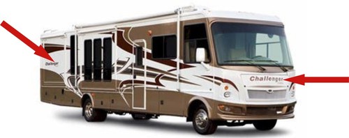 CHALLENGER by DAMON NEW RV Motorhome Camper Logo Decals 3 PC SET OEM | eBay