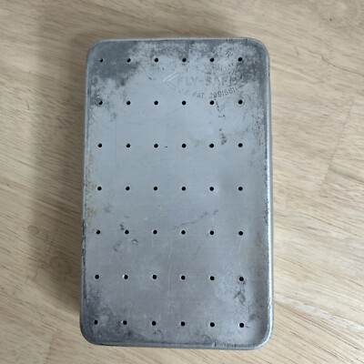 Fly-Safe Aluminum Fly Fishing Case with Flies Box Has Some Dents Item ...
