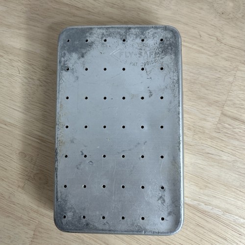 Fly-Safe Aluminum Fly Fishing Case with Flies Box Has Some Dents Item ...