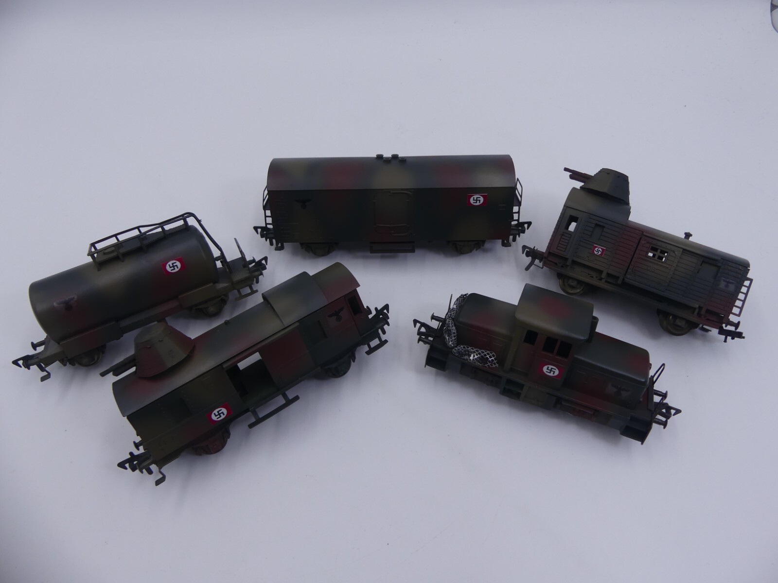 VINTAGE FLEISCHMANN CUSTOM PAINT GERMAN WWII WW2 MILITARY ARMORED TRAIN ...