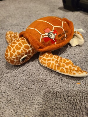 Beige Turtle Plush Stuffed Animal Fiesta NC Aquarium 8" Sea Turtle ...