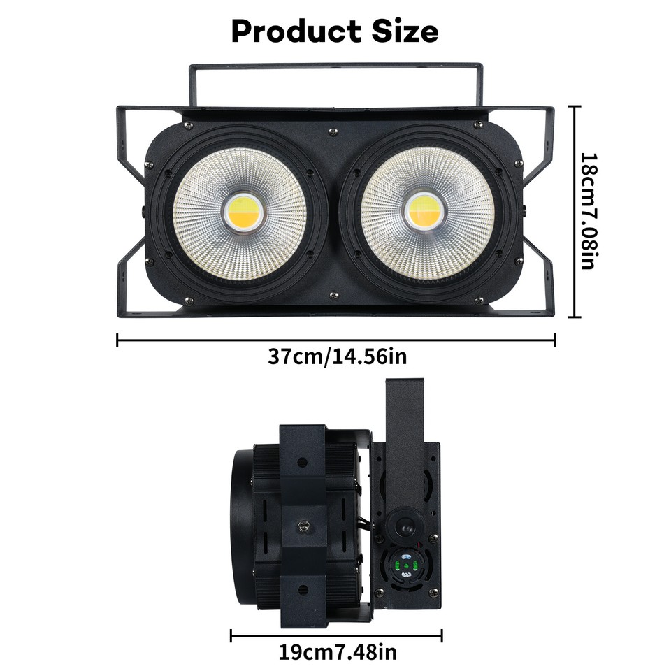 200W COB LED Par Light DMX Stage DJ Par Can Light Audience Blinder Spot ...