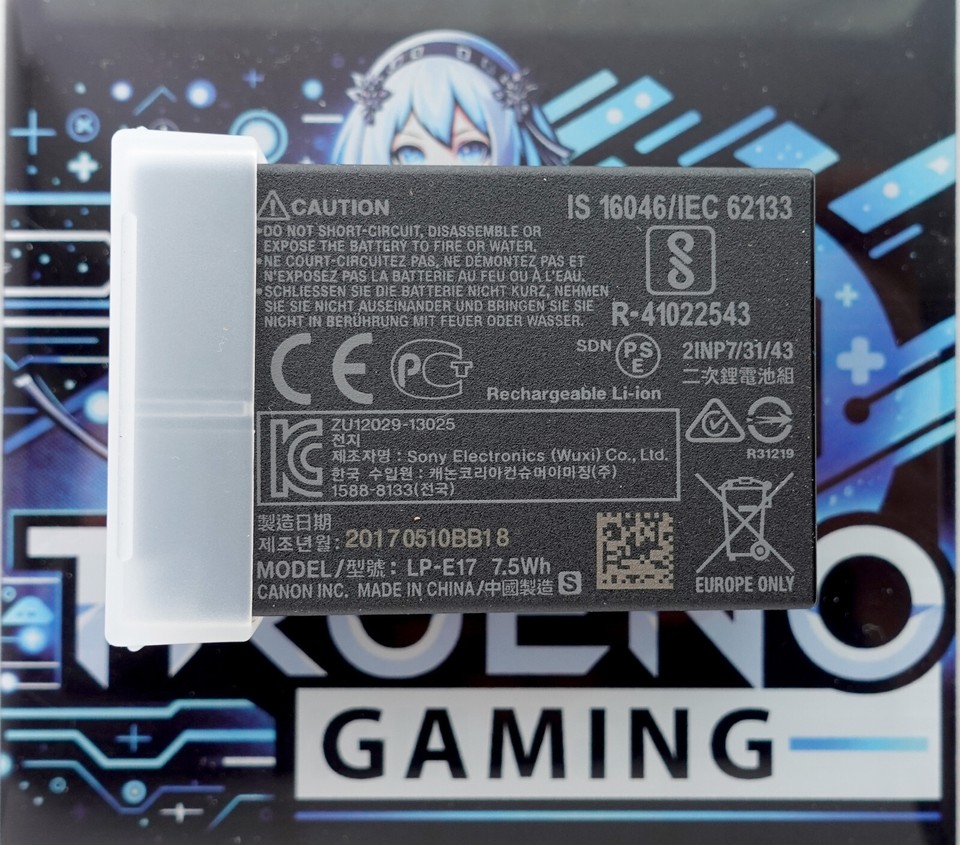 Genuine Canon LP-E17 Battery with LC-E17E Charger and Free Canon Camera ...