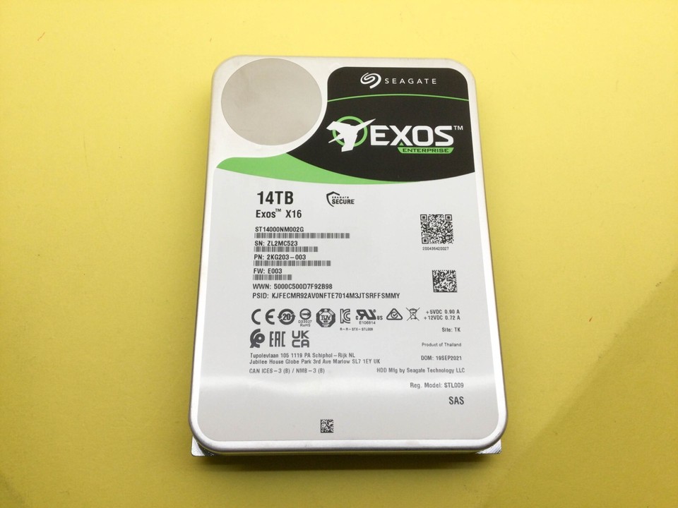 Seagate Exos X16 14TB 7.2K SAS 12Gb/s 256MB 3.5" 512E/4KN HDD ...