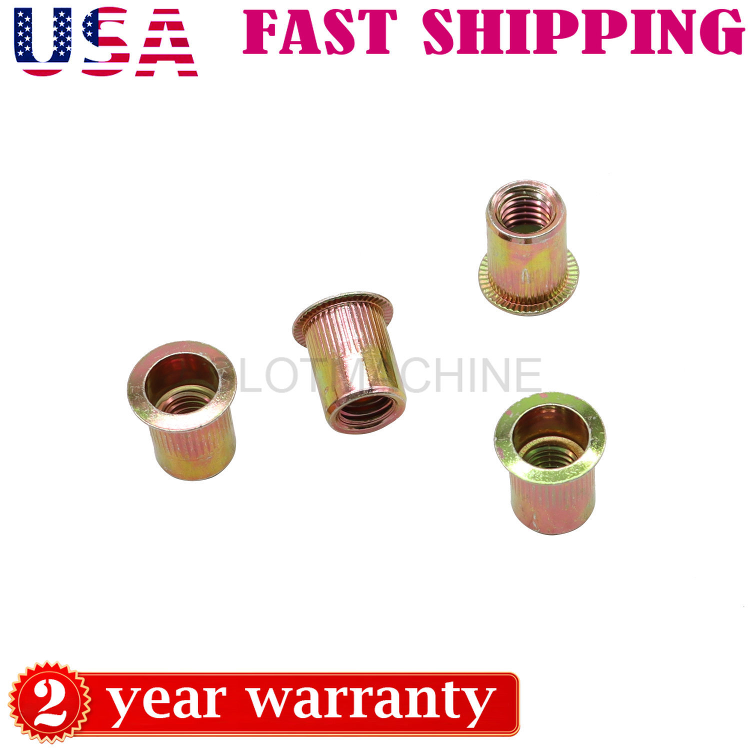 50Pcs 3/8-16 Rivet Nut Rivnut Insert Nutsert Carbon Steel Zinc Plated ...