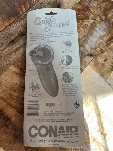 NOS Vintage Conair Quick Gems Jewelry Kit Your Hair 30 Sparkly Gems New ...