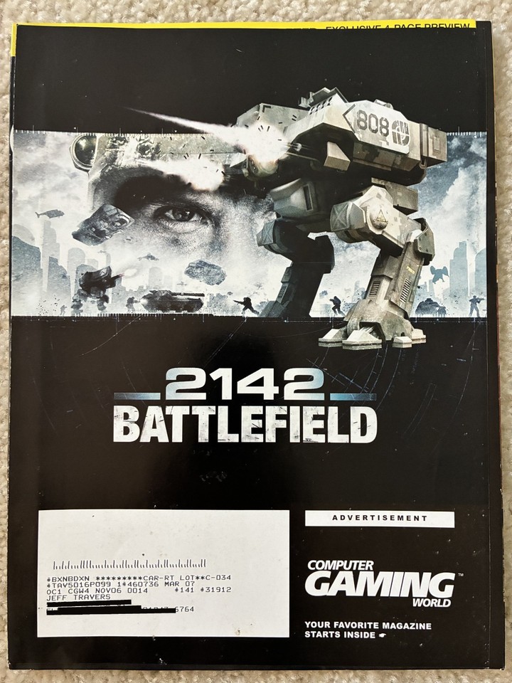 Computer Gaming World Magazine: November 2006: Issue 268 Alan Wake | eBay