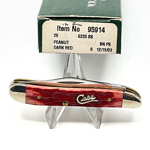2003 Case XX Dark Red Peanut with Script Tang Inscribed 1st Run | eBay