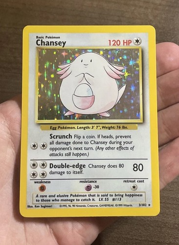 Chansey 3/102 - Base Set WOTC 1999 - Pokemon Card - NM | eBay
