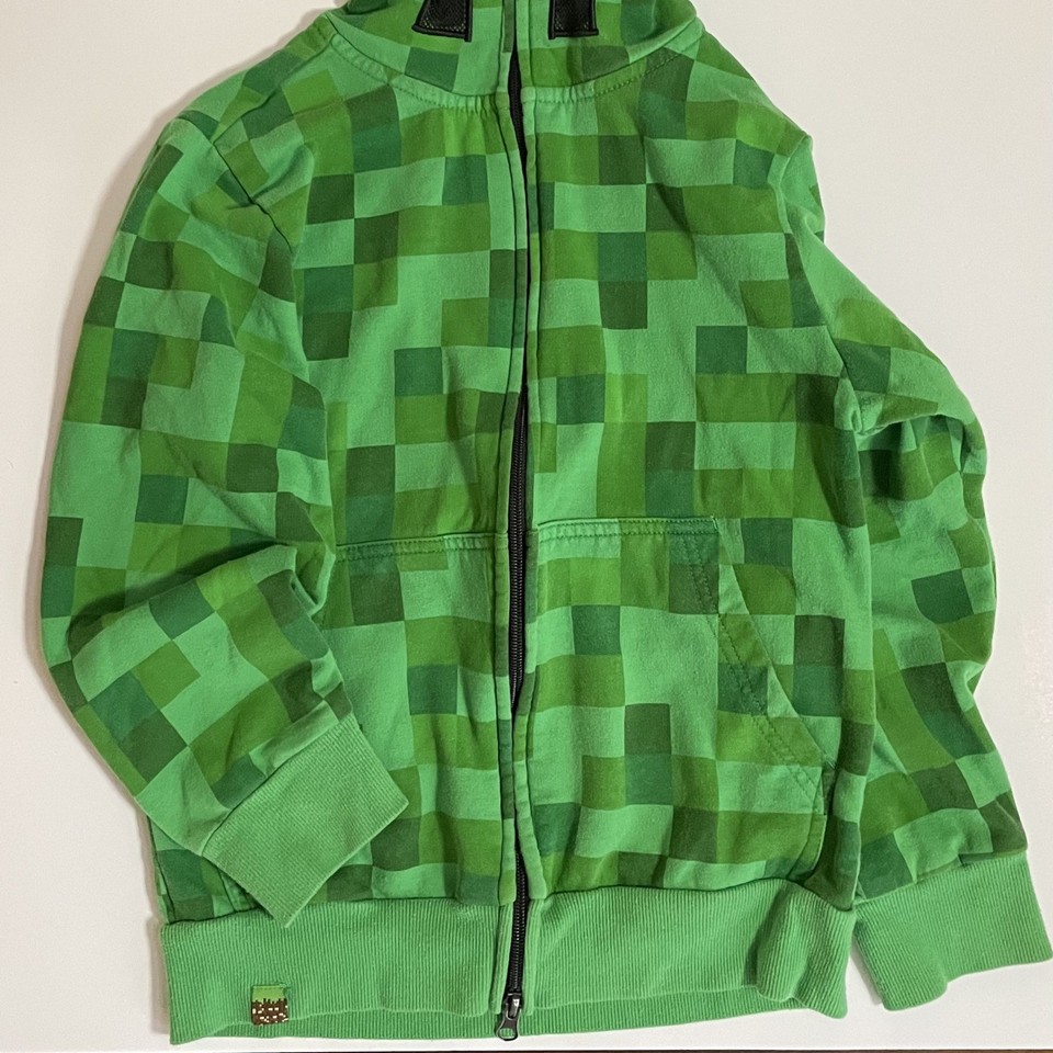 Vintage JINX Minecraft Creeper Full Zip Mask Hoodie Sweatshirt Youth ...