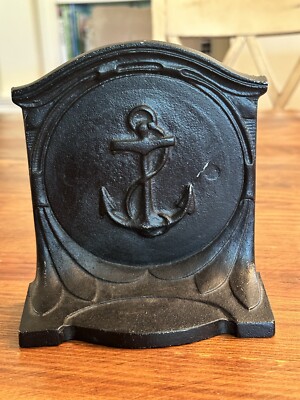 ANCHOR NAUTICAL NAVAL NAVY Old Cast Iron Doorstop Bookend Decorative ...