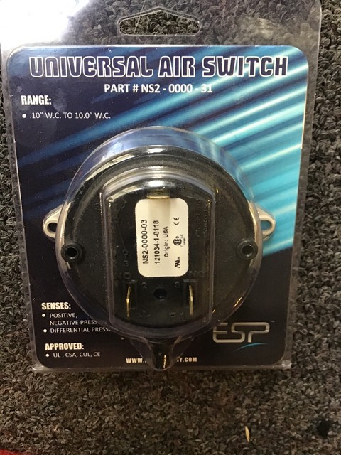 SUPCO Cleveland Controls Ns2000031 Universal Air Pressure Switch for ...