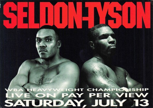 Seldon vs Tyson Boxing Championship Vintage 1996 Promo Postcard ...
