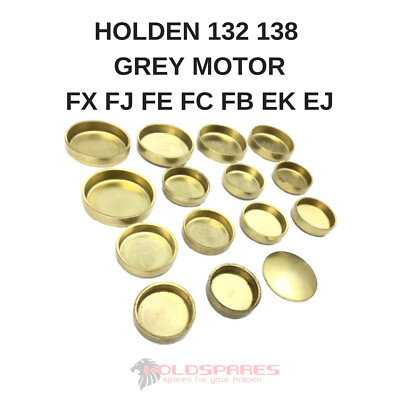 HOLDEN GREY MOTOR WELSH PLUG KIT 132 138 FX FJ FE FC FB EK EJ 20 PIECE ...