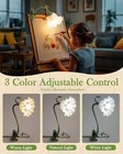 Flower Lamp Clip on Light, 3 Color Modes Eye-Caring Desk Lamp with ...