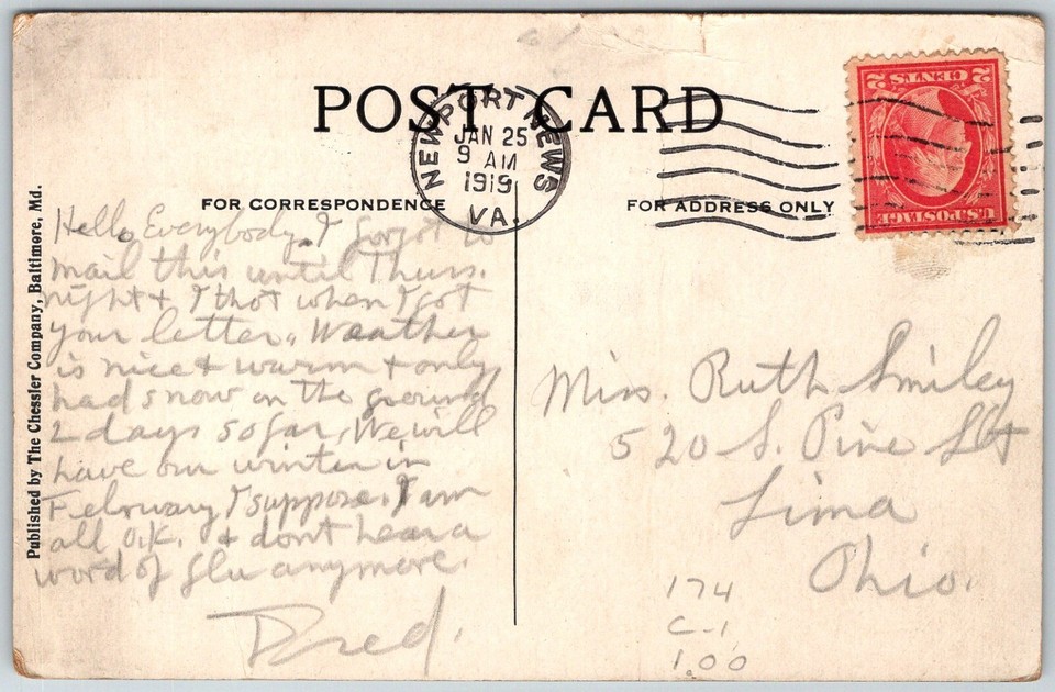 Newport News Virginia 1917 Comic WWI Postcard Navy Sailor by J.M. Watson | eBay