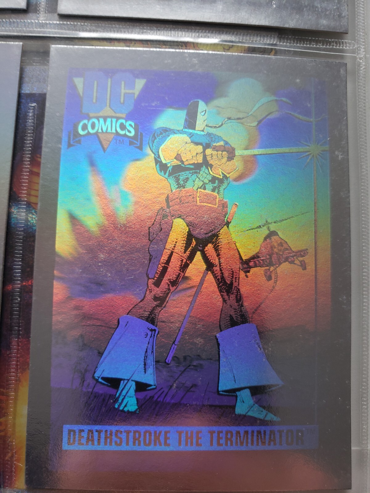 1992 IMPEL DC COMICS DEATHSTROKE THE TERMINATOR HOLOGRAM HALL OF FAME ...