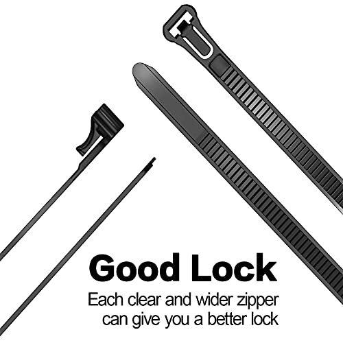 Releasable Reusable Zip Ties 12 Inch Heavy Duty Zip Tie Thick Black ...