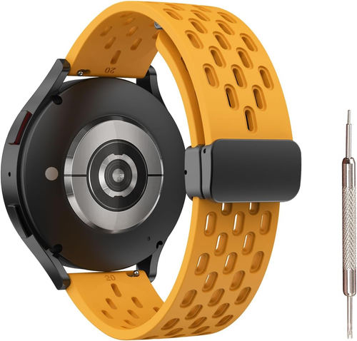 Watch Band 18Mm 19Mm 20Mm 22Mm, Rubber Watch Strap with Magnetic Clasp ...