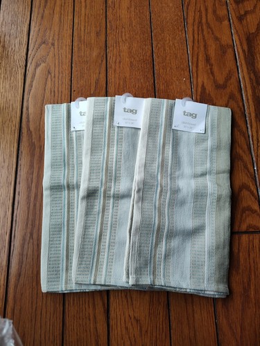 3 Tag Dish Towels 20x28 Tan Beige Blue Brown Cream Colored | eBay Australia