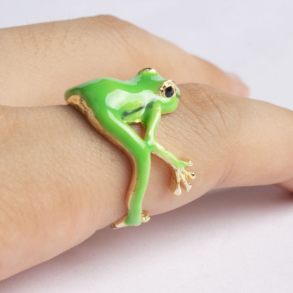 Latest-Tree Frog Ring, Vintage Frog Ring, Adjustable Tree Frog Ring OY ...