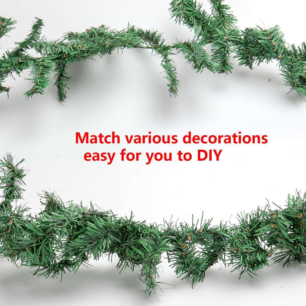 9FT Christmas Tree Artificial Pine Tree Garland for Holiday Decorations ...
