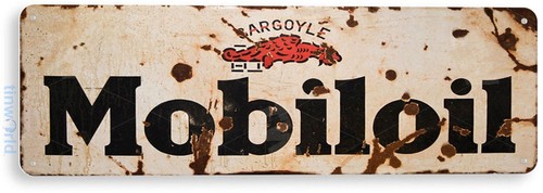 TIN SIGN Mobil-oil Mobil Gas Oil Sign, Station, Garage, Auto Shop ...