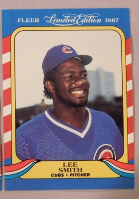 (2) 1987 Fleer Limited Edition Superstars Lee Smith Cubs Baseball Card ...