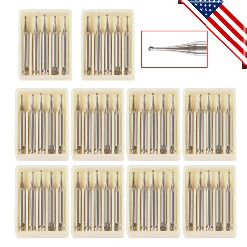1-10Boxes Dental Round Latch Carbide Bur RA-1 Midwest RA Drill For Slow ...