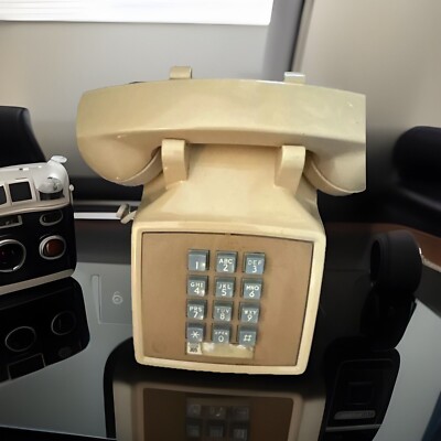 Bell System Western Electric Desk Push Button Phone Peach-Vintage-w ...