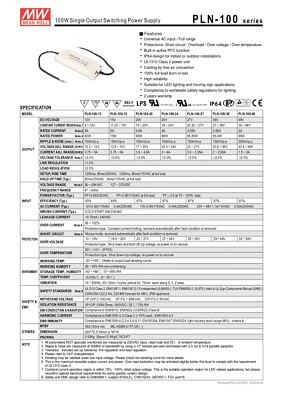 Mean Well New In Box PLN-100-24 LED Power Supply | eBay