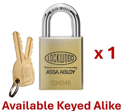 Lockwood 334B45 Padlock - NEW - Two Original Keys - 334B45/125/5KA ...