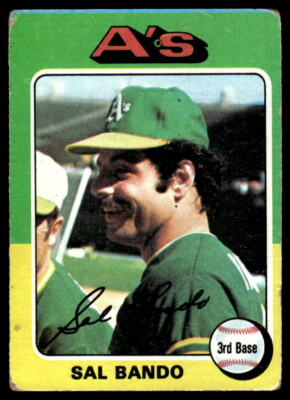 1975 Topps Sal Bando #380 Oakland Athletics Baseball Card | eBay