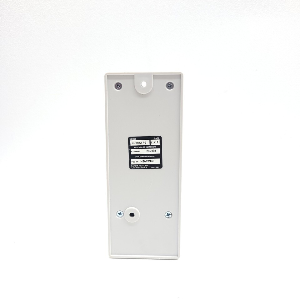 Clicker KLIK2U-P2 Universal Wireless Garage Door Keypad White | eBay