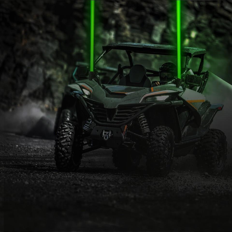 For Side by Sides RZR UTV Accessories RGBW Laser Whip Lights Spot Pods ...